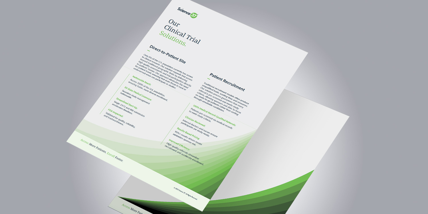 Science 37 Solutions Fact Sheet | Science 37